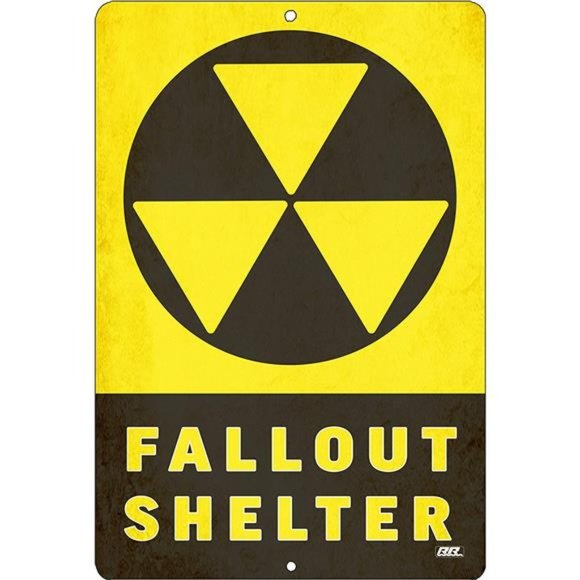 Wall Decor | Warning Nuclear Radiation Fallout Shelter Metal Tin Sign ...